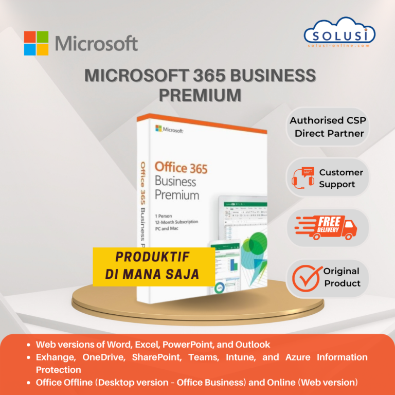 Harga Jual Lisensi Microsoft 365 Business Premium Original 2024 | Solusi Online