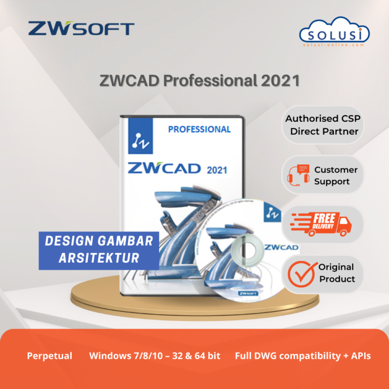 Harga Jual ZWSOFT ZWCAD 3D Lisensi Original | Solusi Online